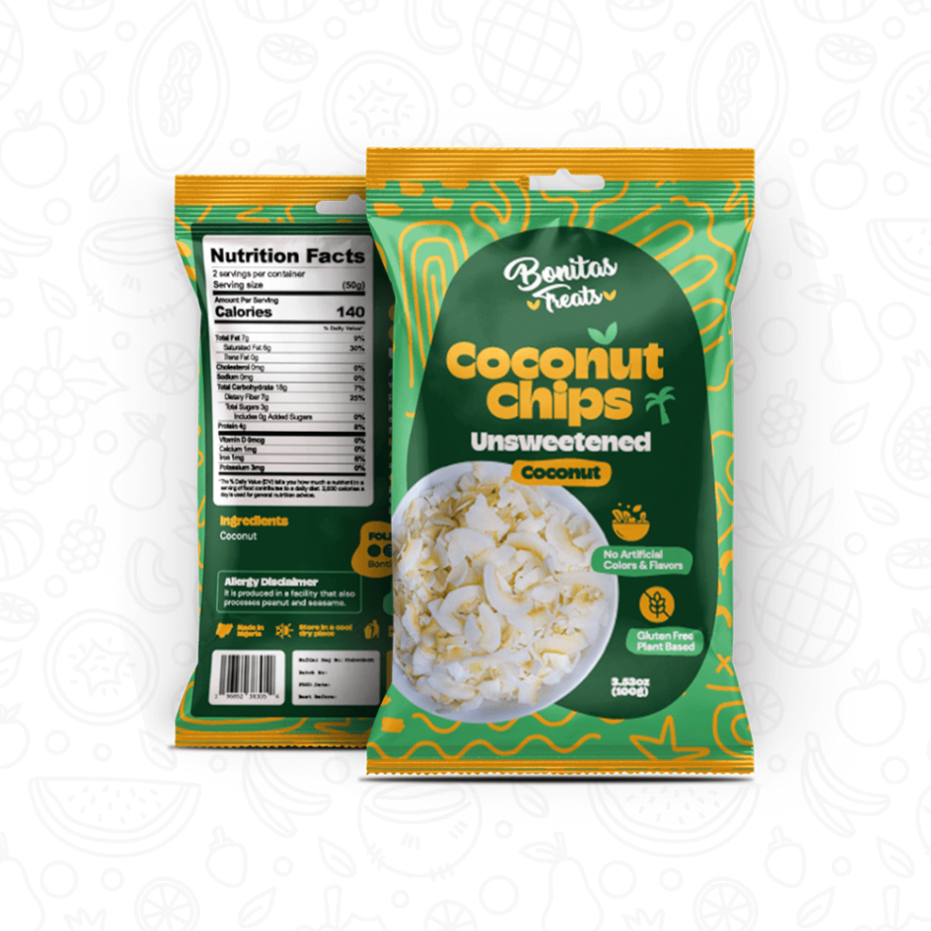 ORIGINAL SWEETENED BAKED COCONUT CHIPS 100g x 12pcs - Bonita Foods ...